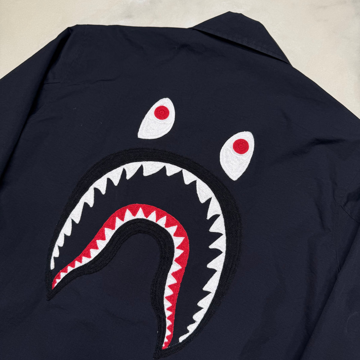 [S] Bape Embroidered Shark Coaches Jacket – Upscale Resale AZ